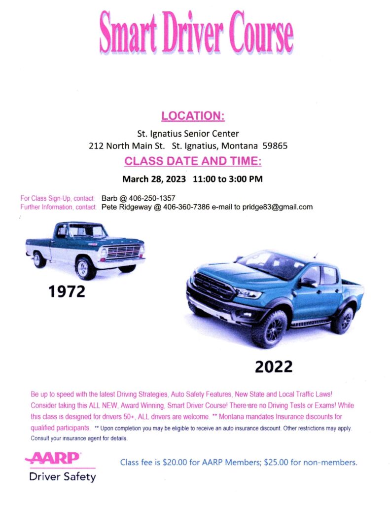 AARP Smart Driver Course St. Ignatius Senior Center March 28, 2023 ...